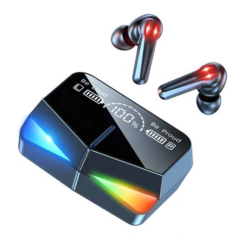 Wrader Tws M28 Low Latency Gaming Earbuds With Rgb Light 140h Playtime Wireless Earbuds