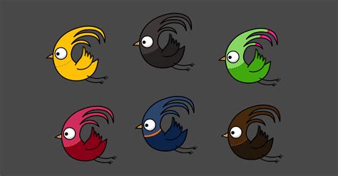 cute birds 2d 4 2d characters unity asset store
