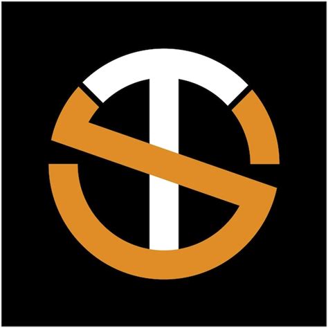 Premium Vector St Initials Ts Round Text