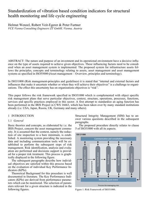 Pdf Standardization Of Vibration Based Condition Indicators For Structural Health Monitoring