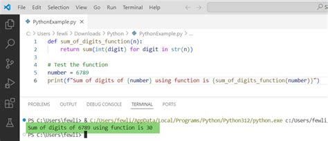 Sum Of Digits Of A Number In Python