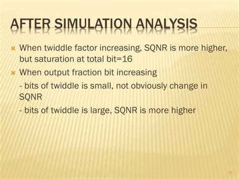 Ppt Optimizing Bits For Fft Simulation Models With Truncation Sqnr