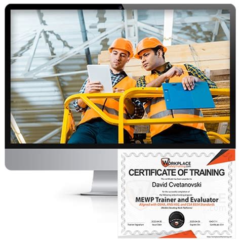 Mewp Aerial Lift Instructor Evaluator Online Certification