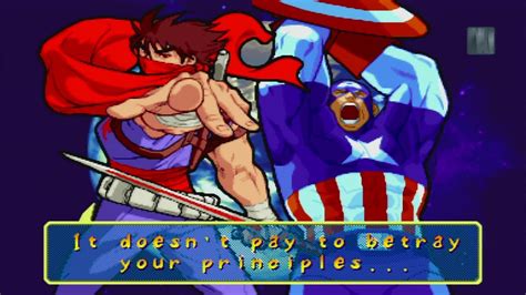 Marvel Vs Capcom 1 Strider Hiryu Captain America Expert Difficulty Playthrough Youtube