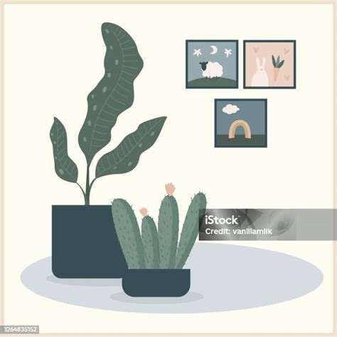 추상 수제 식물 일러스트 홈 인테리어 프린트 꽃 가게 장식 벽지 가방 또는 티셔츠 인쇄 등에 대한 디자인에 사용하기 위해 손으로