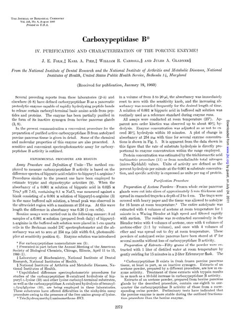 Pdf Carboxypeptidase B—iv
