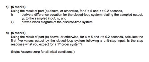 solved question 5 the block diagram of a sampled