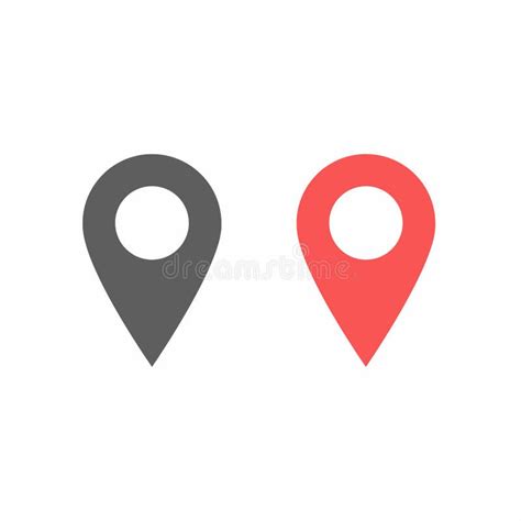 Black And Red Maps Pin Stock Illustration Illustration Of Black