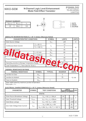 3055L Datasheet(PDF) - List of Unclassifed Manufacturers