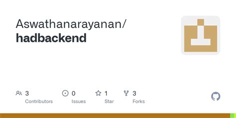 GitHub Aswathanarayanan Hadbackend