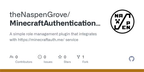 Github Thenaspengroveminecraftauthenticationroles A Simple Role