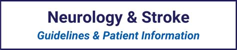 Guidelines And Patient Info Neurology Resource Guide Clinical Guides