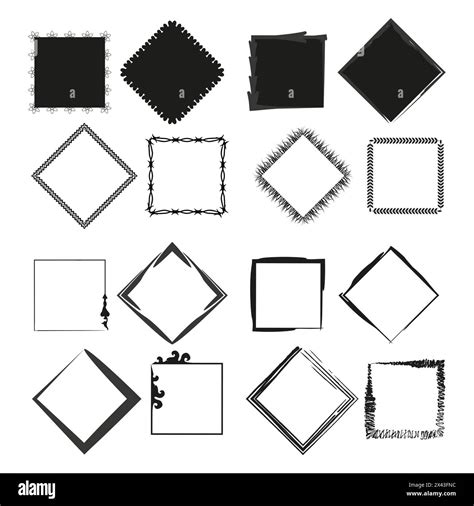 Decorative Borders Vector Collection Assorted Frames Set Monochrome