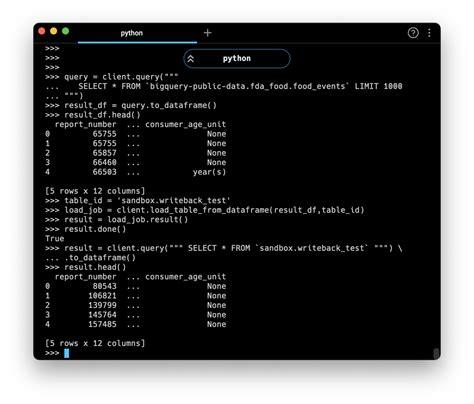 Connecting To And Querying Bigquery From Python Hex