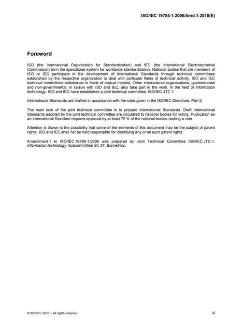 ISO IEC Amd Information Technology Common Biometric Exchange Formats