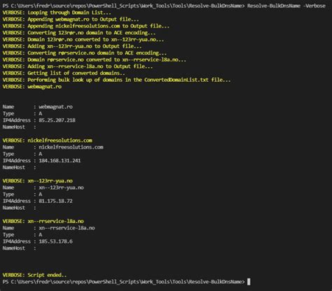 Using Powershell To Bulk Look Up Dns For Domain Names Fredrik Engseth
