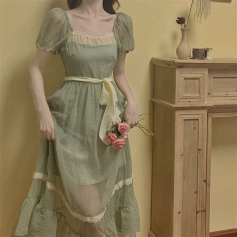 당일발송 부드러운 요정 공주 빈티지 페미닌 롱 드레스 원피스 셀프웨딩캐주얼룩촬영룩브라이덜샤워