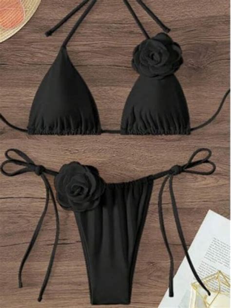طقم بكيني برازيلي مكون من قطعتين للنساء ، مايوه ثونغ صغير ، بيكيني مثير