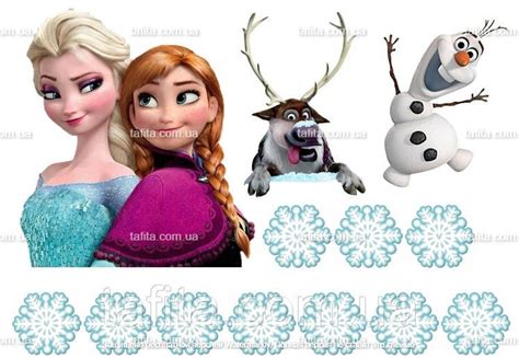 Вафельна картинка Холодне серце No2 продаж ціна у Сумах Кондитерський декор від Тафіта