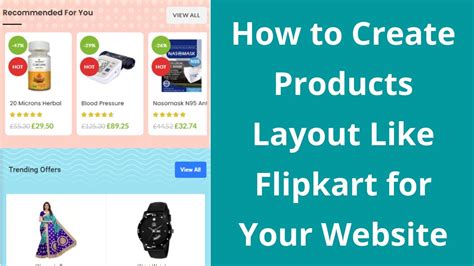 How To Create Products Layout Like Flipkart For Your Website Hindi Youtube