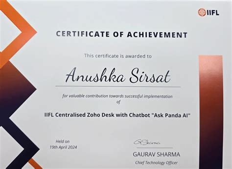 anushka sirsat on linkedin i am pleased to announce that i have received a certificate of… 15