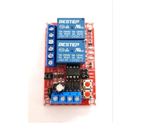 Modul 2 Relee 12v 10a Self Locking Interlocking Triggering