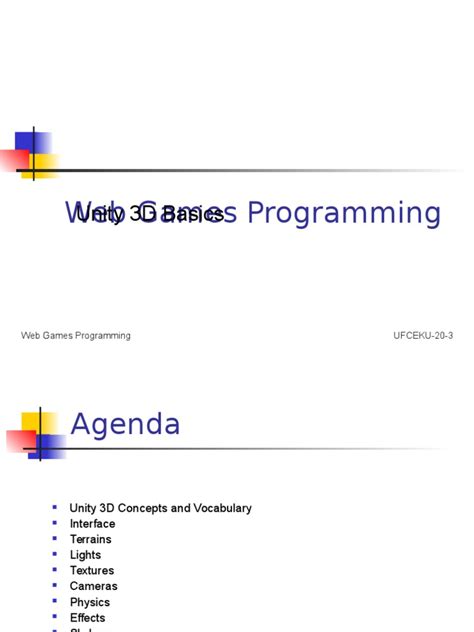 Web Games Programming Unity 3d Basics Download Free Pdf Texture Mapping Component Based