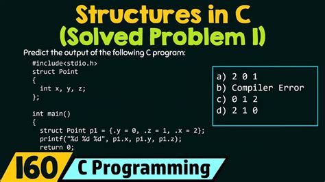 Structures In C Solved Problem 1 Youtube