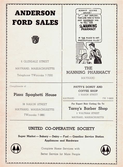 Maynard High School Football Program November 2 1963 · Maynard