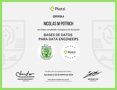 Nicolas Martin Potrich On Linkedin Platzi Dataengineering Databases