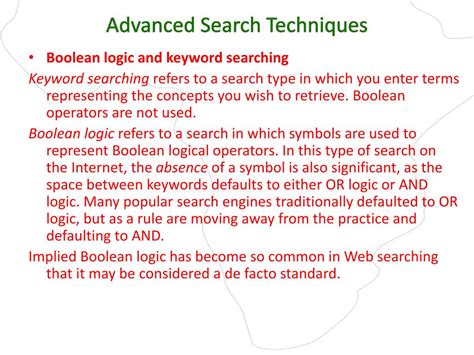 PPT Advanced Search Techniques Beyond Boolean Logic PowerPoint Presentation ID 1382733