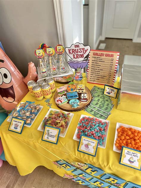 SpongeBob Birthday Party Ideas Photo 27 Of 40 In 2025 Spongebob Birthday Party Food