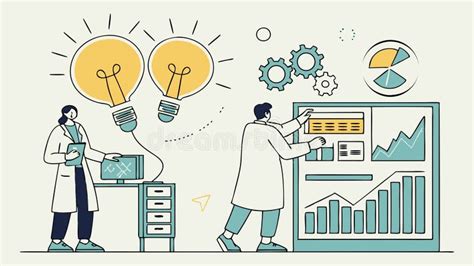 Scientists With Lightbulb Ideas Innovation And Problem Solving Vector