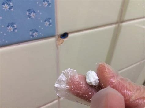 浴室やキッチンのタイル壁のネジ穴を埋めて補修する方法｜お風呂場や台所のタイルの隙間は目地補修材でふさごう 金のなる木で大家生活