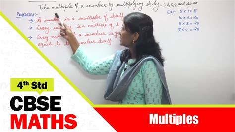 4th Std Cbse Maths Syllabus 73 Multiples Cbse Maths Youtube