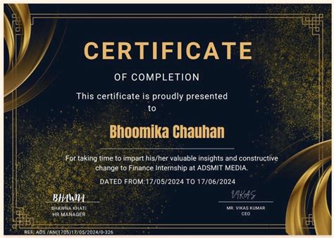 Bhoomika Chauhan On Linkedin Internship Finance Gratitude Learning Growth Adsmitmedia