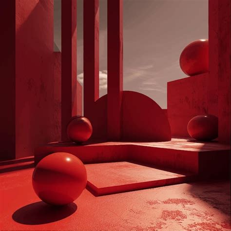shapes sphere geometry render minimal podium pastel perspective balance