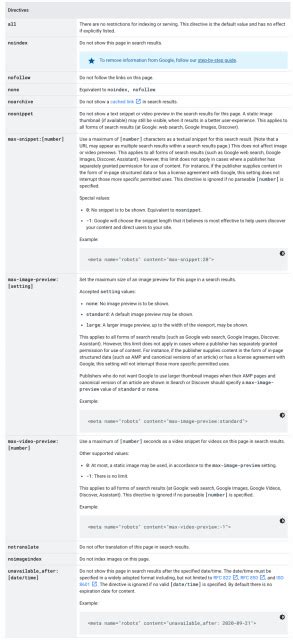 Google Updated Help Documentation For Meta Robots Directive