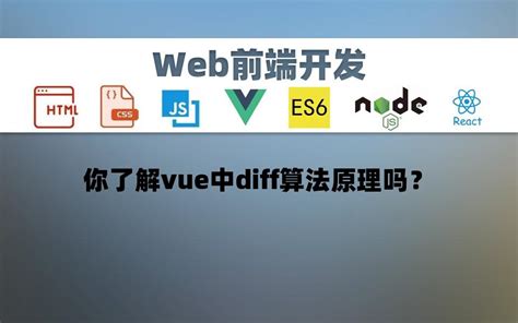 【web前端】你了解vue中diff算法原理吗？哔哩哔哩bilibili