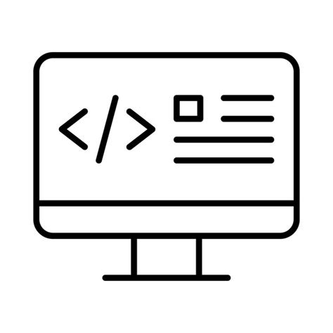 Premium Vector Web Coding Line Illustration