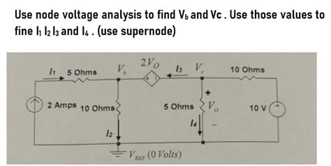 solved use node voltage analysis to find vb and vc use