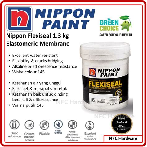 Nippon Flexiseal Elastomeric Membrane 13 Kg White 2 In 1 Sealer