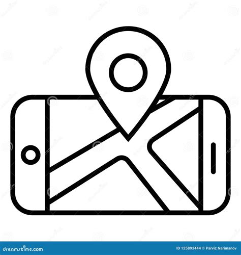 mobile map navigation vector stock vector illustration of coordinates