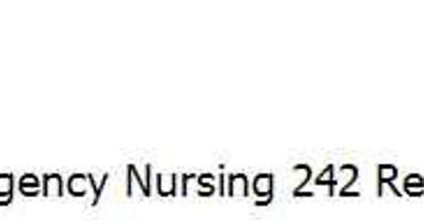 Schaums Outline Of Emergency Nursing 242 Review Questions Schaums
