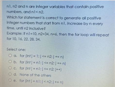 Solved N1n2 And N Are Integer Variables That Contain