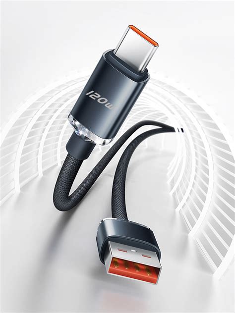 W Max Super Fast Charger A Type C Cable Fabric Usb Charging Cable For Huawei Samsung Realme
