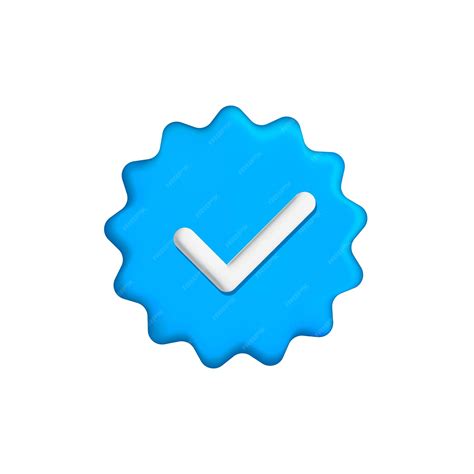 Premium Vector 3d Vector Ui Element Approved Blue Round Sparkle Star Shape Tick Check Mark