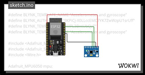 Accelerometer And Gyroscope Wokwi Esp32 Stm32 Arduino Simulator