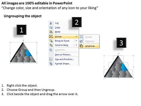 PowerPoint Process Graphic Triangle Puzzle Ppt Template