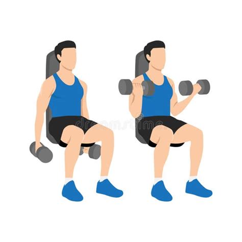 Dumbbell Bicep Curl Stock Illustrations 270 Dumbbell Bicep Curl Stock